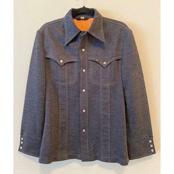 Lee | Jackets & Coats | Vintage 7s Lee Mr Denim Western Shirt Jacket ...